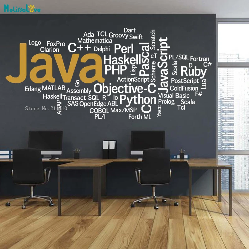 Java Office Wall Decal Programming Sticker Network Engineering Decor ...