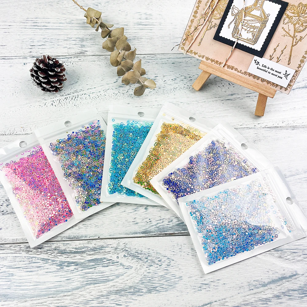 3mm-Hollow-Ring-PVC-Sequin-Glitter-Multicolor-DIY-Scrapbook-Paper-Card ...