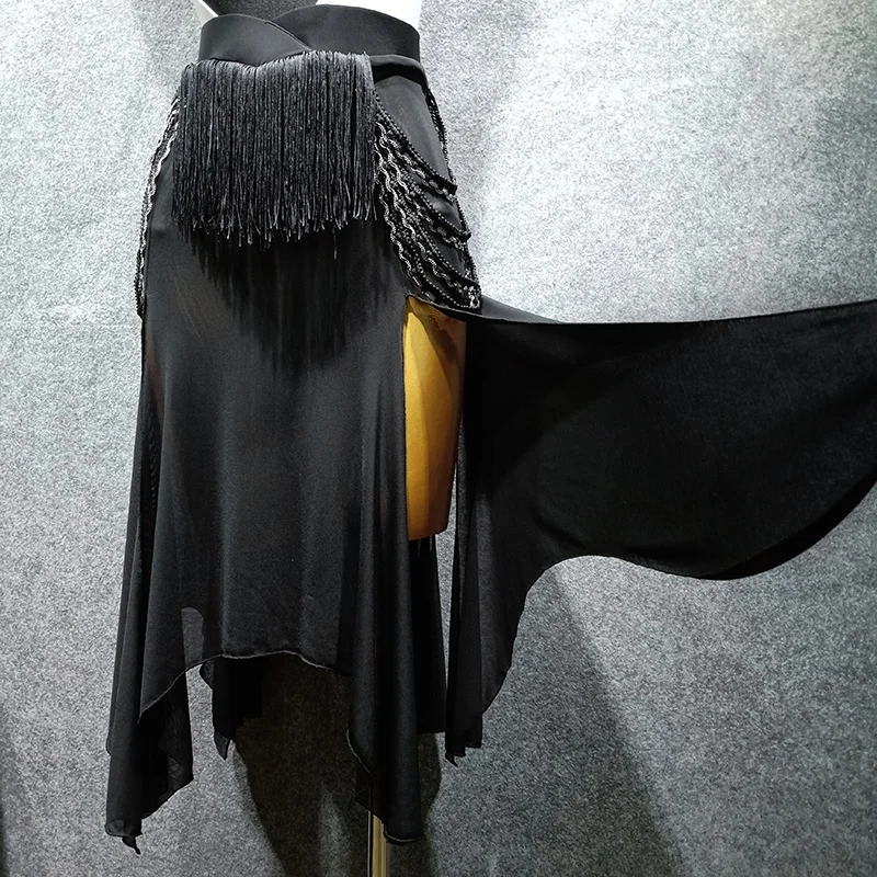 Latin Dance Skirt Ladies Tassel Fringe Dancing Skirt Adults Latin ...