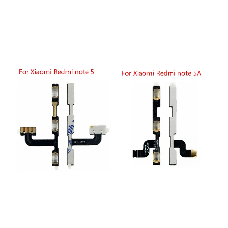 10 piezas de repuesto para Xiaomi Redmi note 5a botón de encendido ...
