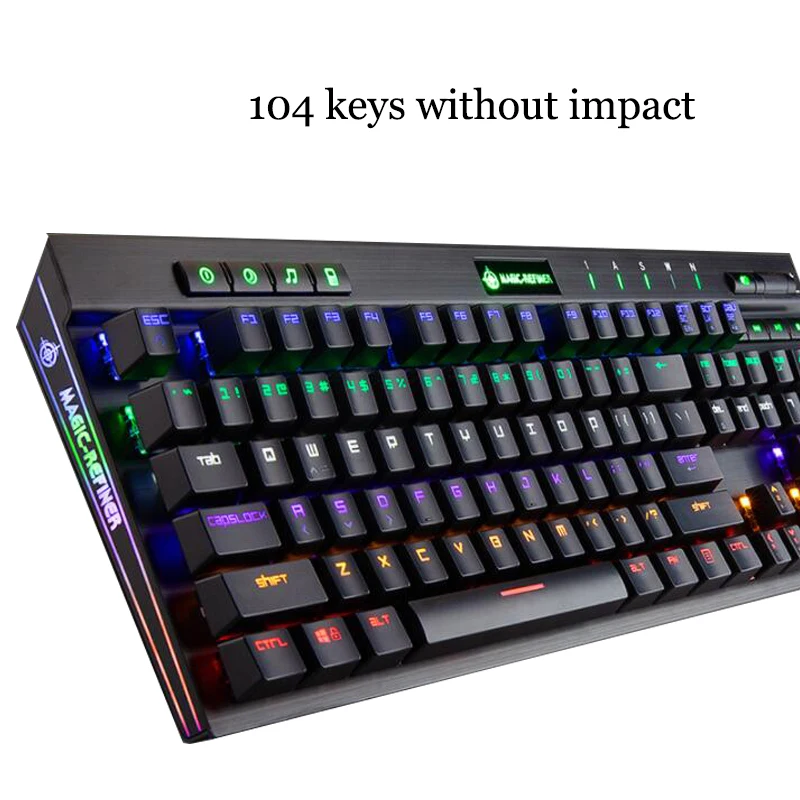 MAGIC REFINER MK12 Mechanical Keyboard Wired Metal Drawing Panel 104 ...