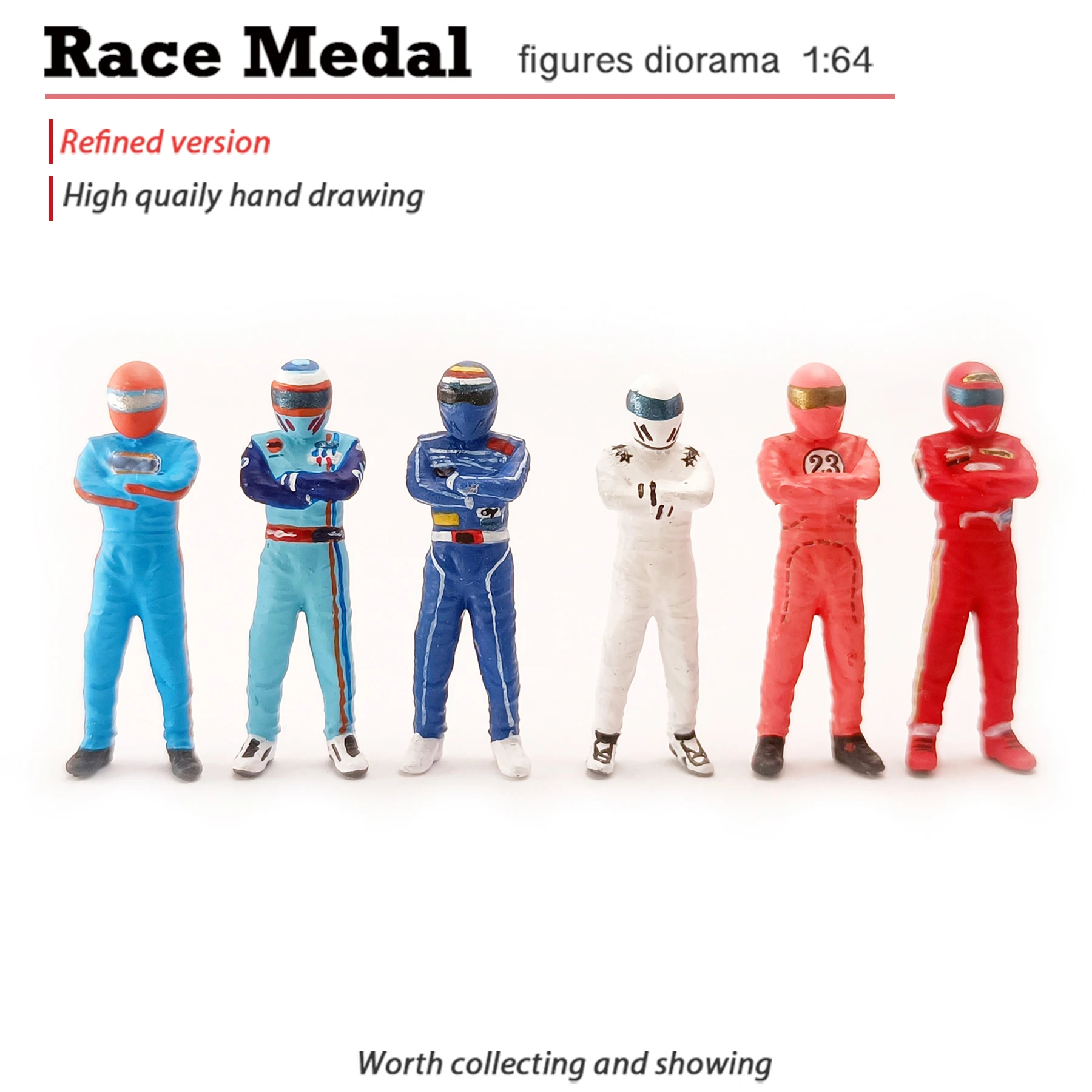 Racemedal 1:64 action figure model try for brother racing driver ...