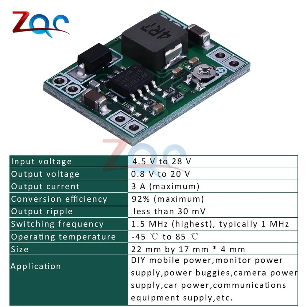 Raspberry Pi Power Supply 10 PCS Mini MP1584EN DC-DC Buck Converter 3A ...