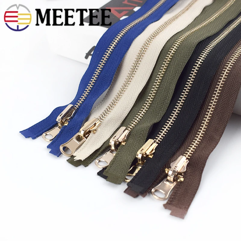 Meetee 2pc 60 150cm 5# Metal Rotary Slider Open End Zipper for Down ...
