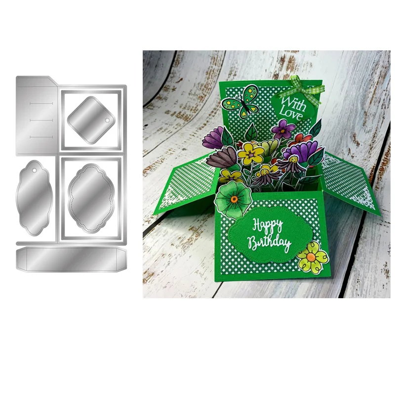 Pop up Boxes Christmas Box Cutting Dies Metal For DIY Scrapbooking ...