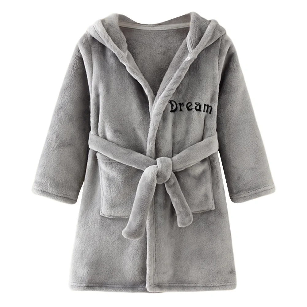 Children-Bath-Robes-Flannel-Winter-Kids-Sleepwear-Hooded-Robe-Infant ...