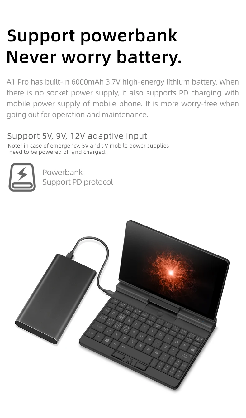 One A1 Pro Engineer PC Laptop 360°flip IPS Screen Pocket Computer ...