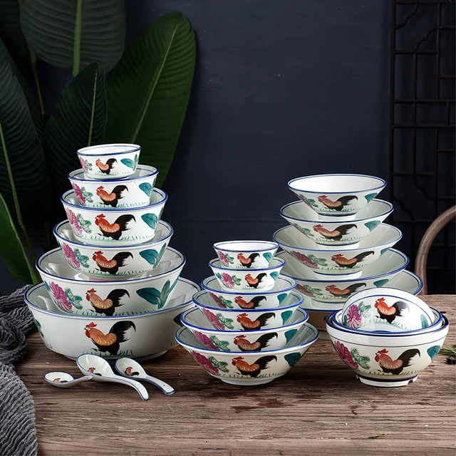 Rooster Design Dinnerware
