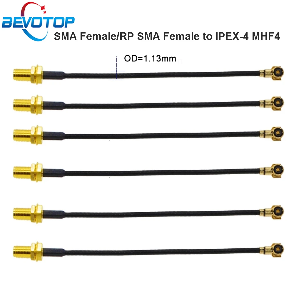 10pcs/lot Ipex4 Cable Ipex4 Mhf4 Female To Rp-sma/sma Female Wifi ...
