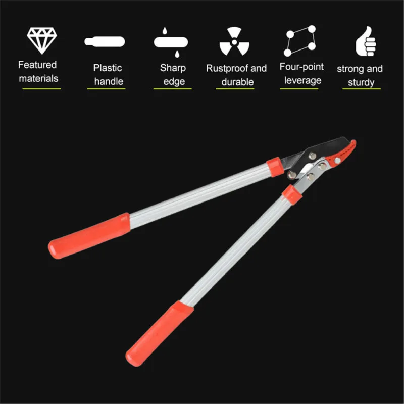 Sécateur à Crémaillère,Ciseaux télescopiques pour l'élagage des arbres ...
