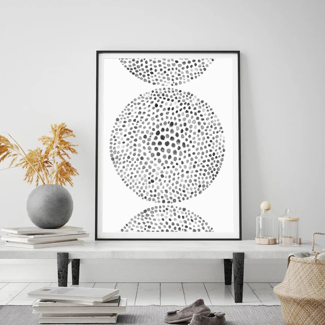 Abstract Art Black And White Patterns Circle