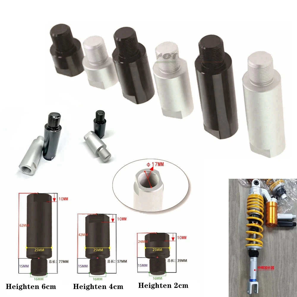 CNC-Motorcycle-Rear-Shock-Absorber-Extender-height-Heighten-2cm-4cm-6cm ...