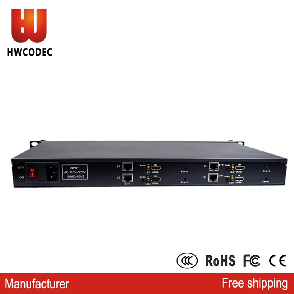 Hwcodec H3510p H.264 H.265 Encoder 4 Channels Hdmi Encoder Iptv Video ...