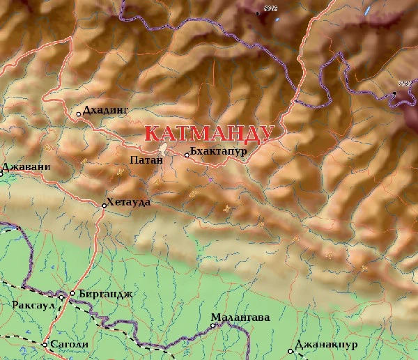 Himalaya Mountains Map
