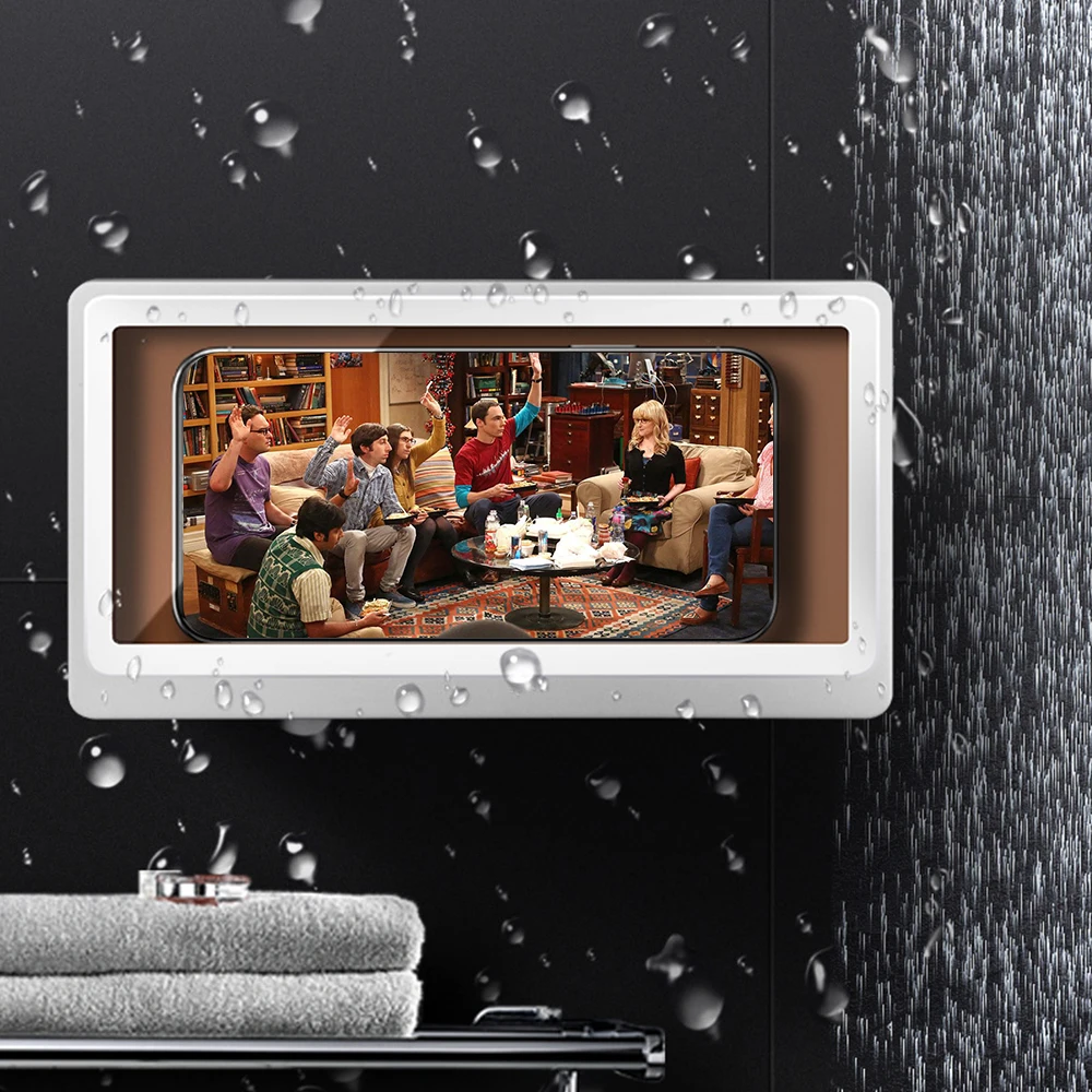 Bathroom Waterproof Mobile Phone Box Touch Screen Self-adhesive ...