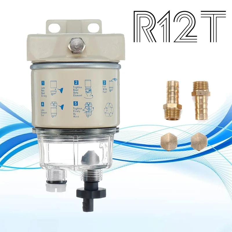 R12T Marine Fuel Filter Water Separator Diesel-Engine for Racor 140R ...