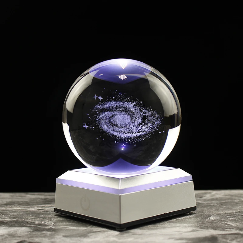 Astronomy 3d Solar System Ball Crystal Globe Planets Model Sphere Home ...