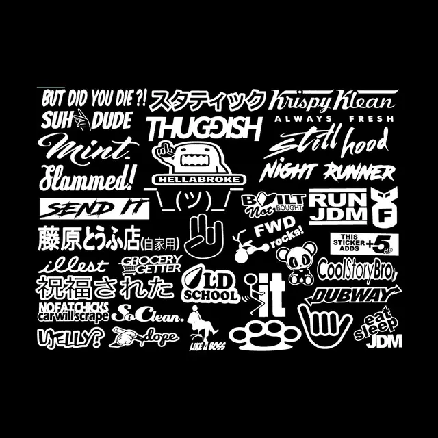 car STICKER DECAL PACK car window Stickers for JDM KDM slammed race drift