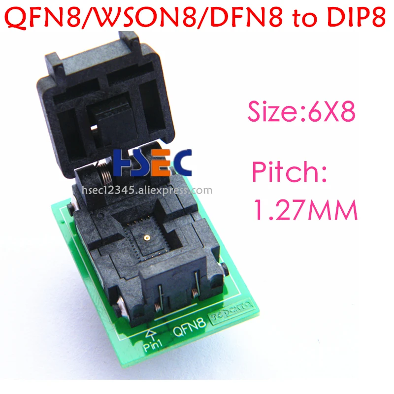 Original-QFN8-WSON8-DFN8-MLF8-to-DIP8-programmer-adapter-socket-test ...