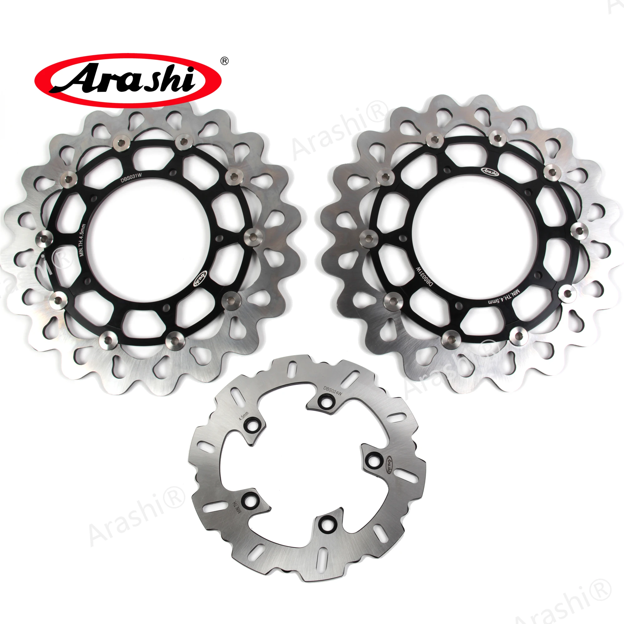 Arashi 1 Set Yzf R6 2017-2019 Cnc Floating Front Rear Brake Disc Rotors ...