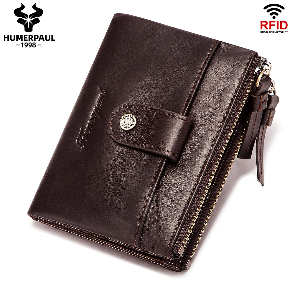 HUMERPAUL Classic Men's Wallet Genuine Leather Luxury Wallets Short ...