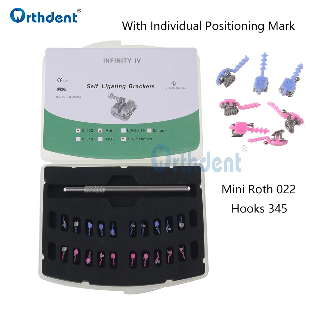 20 Pcs Dental Orthodontic Self Ligating Brackets Braces for Teeth With ...