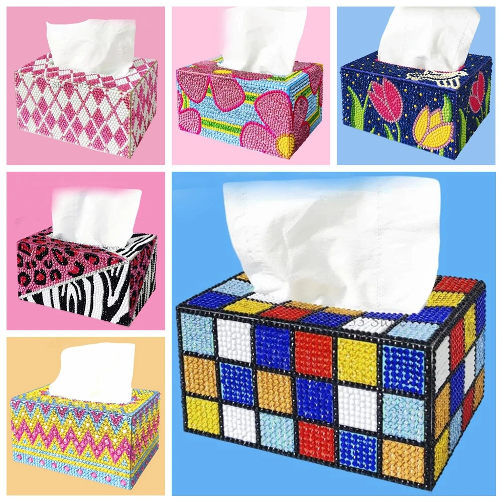 New 5D Crystal Diamond Painting Tissue box Rhinestone Handmade Art ...