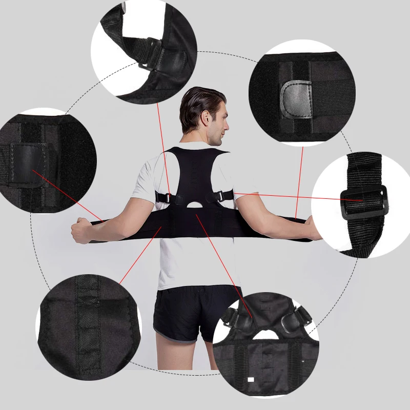 PROTEGE-DOS,Type D-Pink-S--Correcteur de Posture S-M-L, nouveau fonds ...