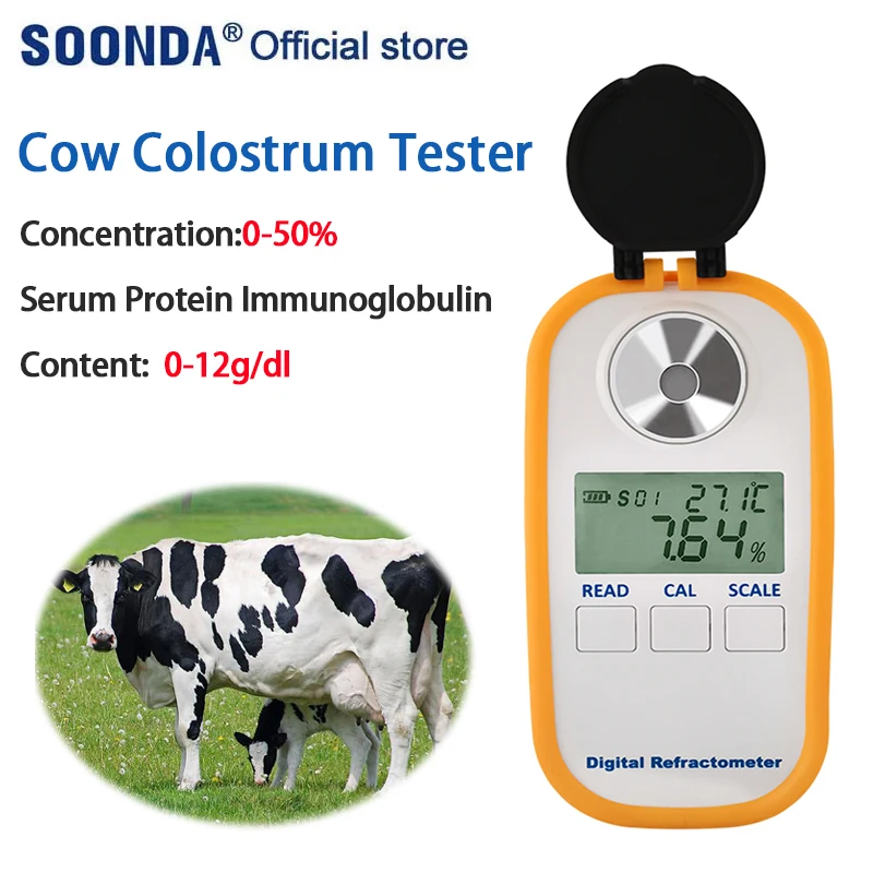 Digital-Refractometer-Dairy-Cow-Colostrum-Concentration-Meter-Detector ...
