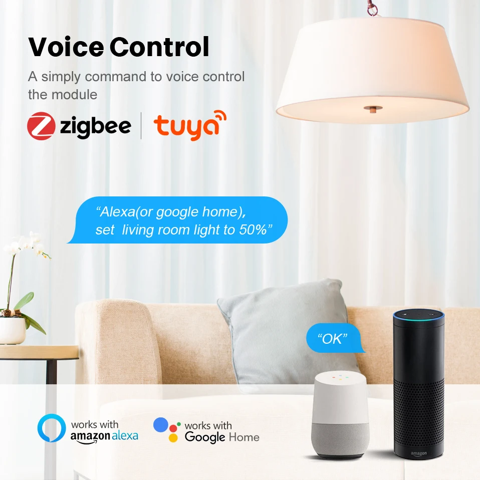 Gradateur Zigbee 2 gangs-AVATTO-Joli de Gradation de Lumière Tuya Zigbee, 1-2 Gang, avec ...