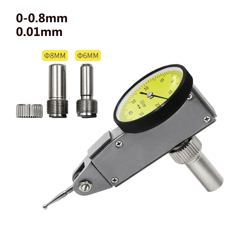 0-0.8mm 0.01mm Dial Test Indicator Dial Indicator Level Gauge Scale ...