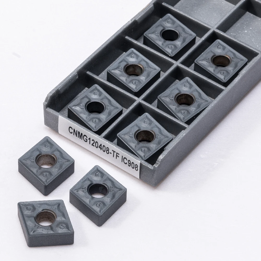 10pcs-Carbide-Insert-CNMG120408-CNMG120404-TF-IC907-IC908-CNC-Lathe-Turning-Tool-CNMG-120404 ...