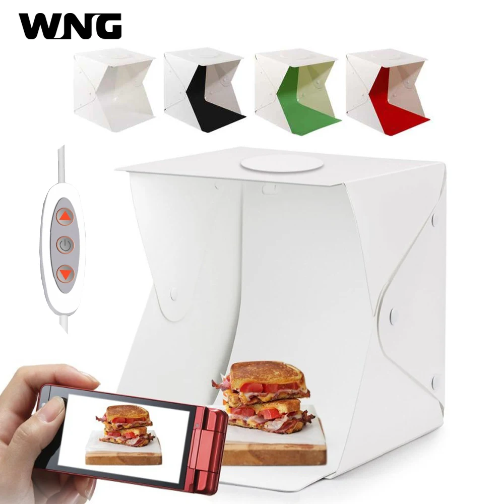 2-LED-Foldable-Lightbox-30cm-Portable-Photography-Photo-Studio ...