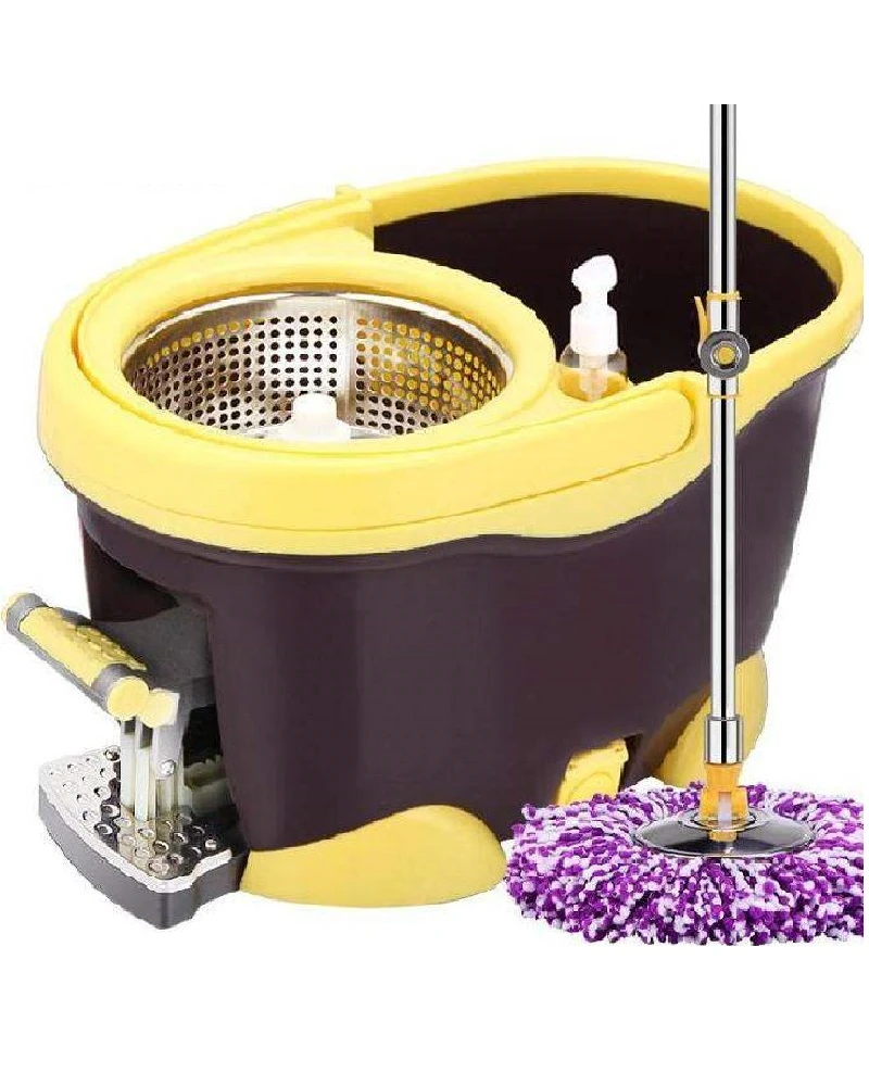 Four Drive Hand Press Mop Bucket Rotating Automatic Mopping Mop Bucket|Mops| - AliExpress