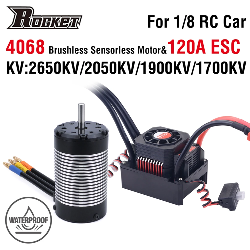 Rocket-4068-Waterproof-Brushless-Sensorless-Motor-2650KV-2050KV-1900KV ...