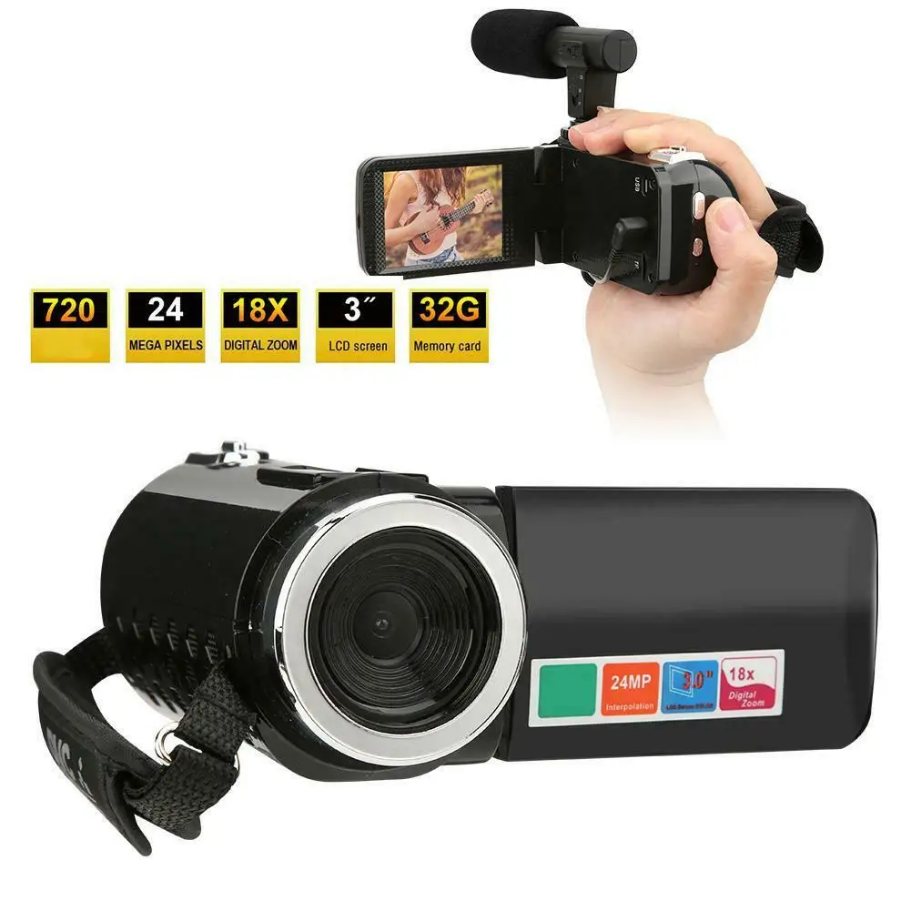 Professional 4K HD Camcorder Video Camera Night Vision 3 Inch LCD Touch ...