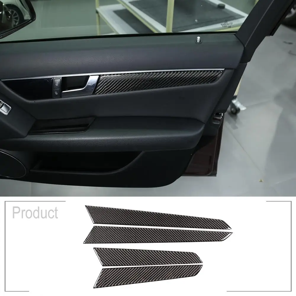 Soft Carbon Fiber Style Car Interior Door Decoration Panel Cover Trim ...