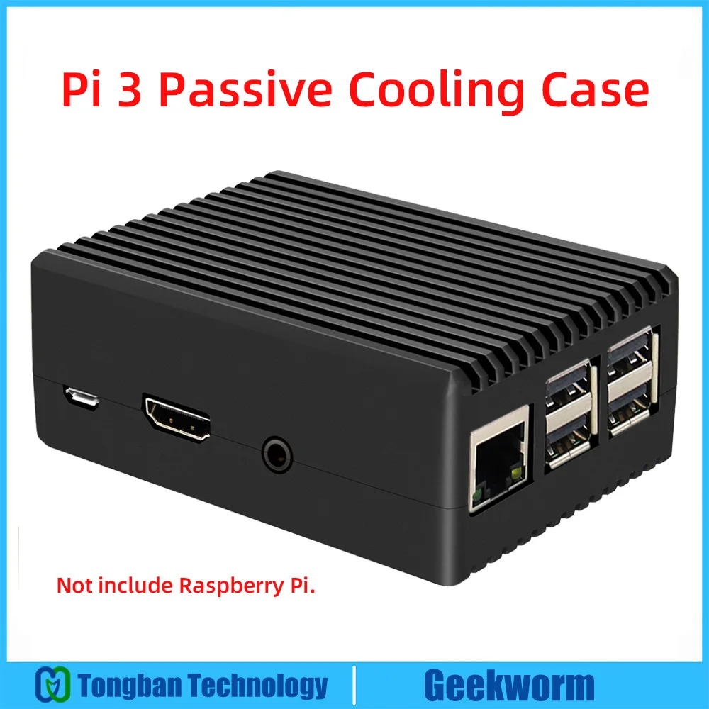 Raspberry Pi 3 Case, Pi 3b Aluminum Alloy Passive Cooling Case Housing ...