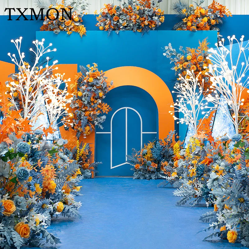 Dark Blue And Orange Wedding Theme