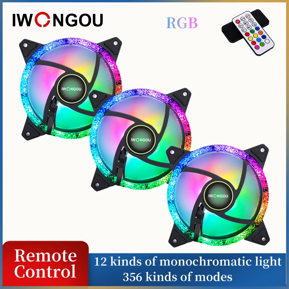 Generic Iwongou Rgb Fan Controller 6 Pin Pc Fan 120mm 12v Silent ...