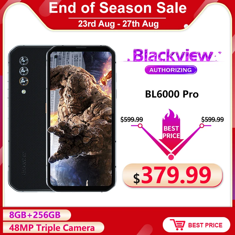 Blackview BL6000 Pro IP68 Waterproof 8GB+256GB 5G Smartphone 48MP ...