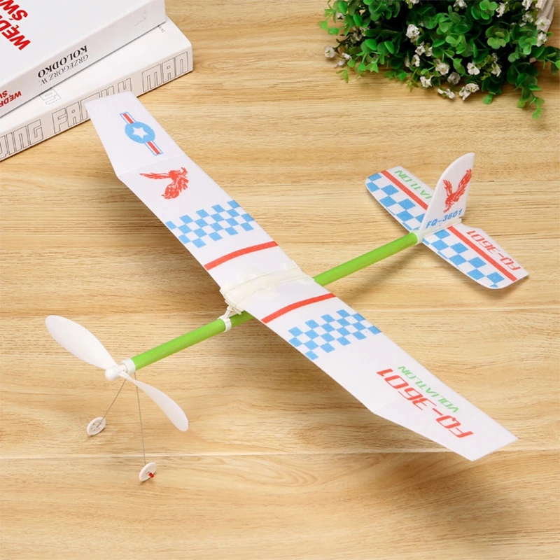 Rubber Bands Power Planes Hand Launch Throwing Foam Inertial Glider ...