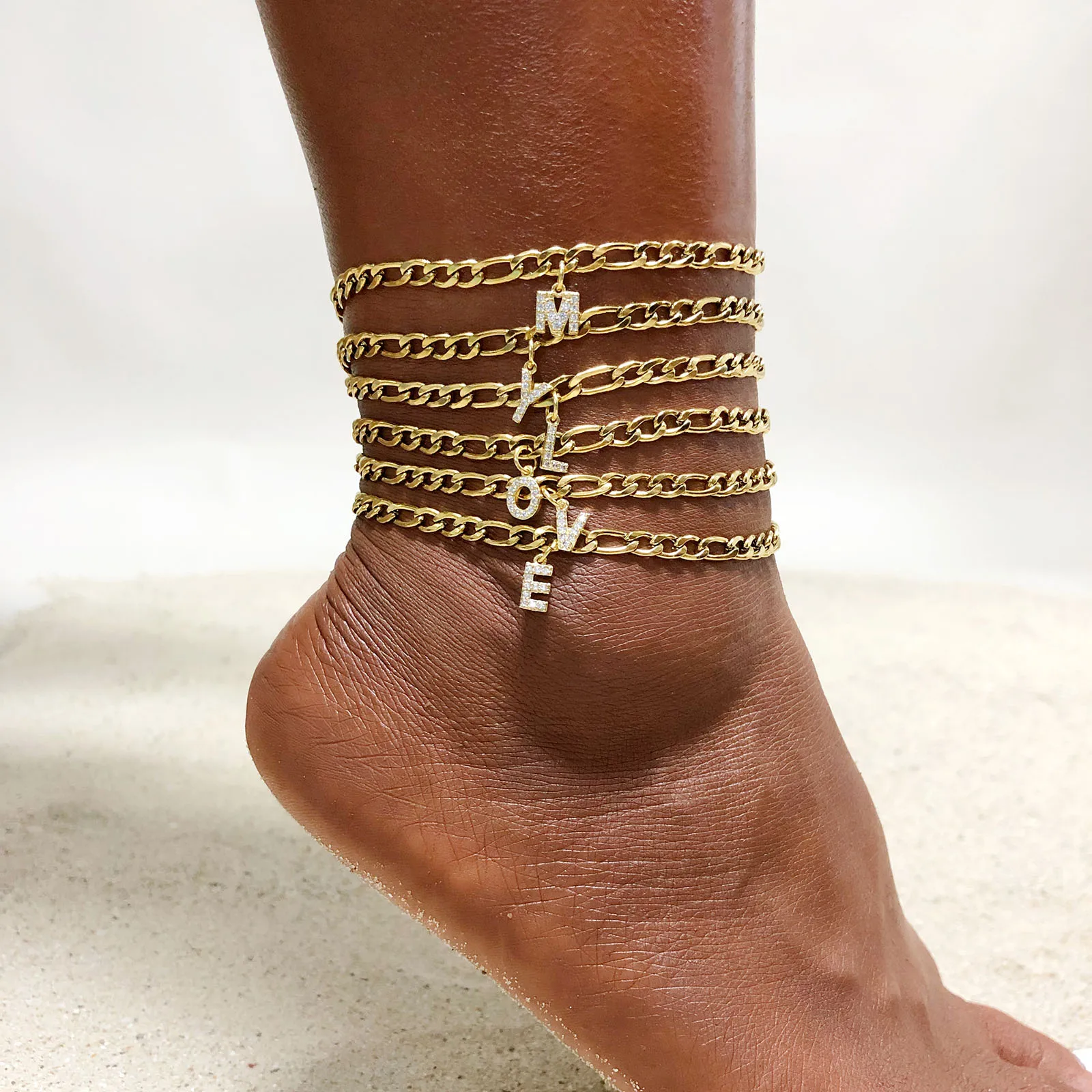 Initial ankle bracelet wholesale store