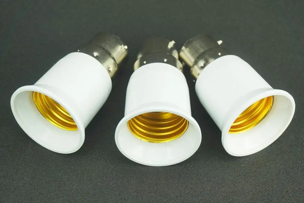 ES E27 To BC B22 Bulb Base Lamp Socket Fitting Extender Converter ...