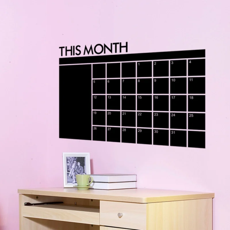 Month-Calendar-Chalkboard-Removable-Planner-Wall-Stickers-Black-Board ...