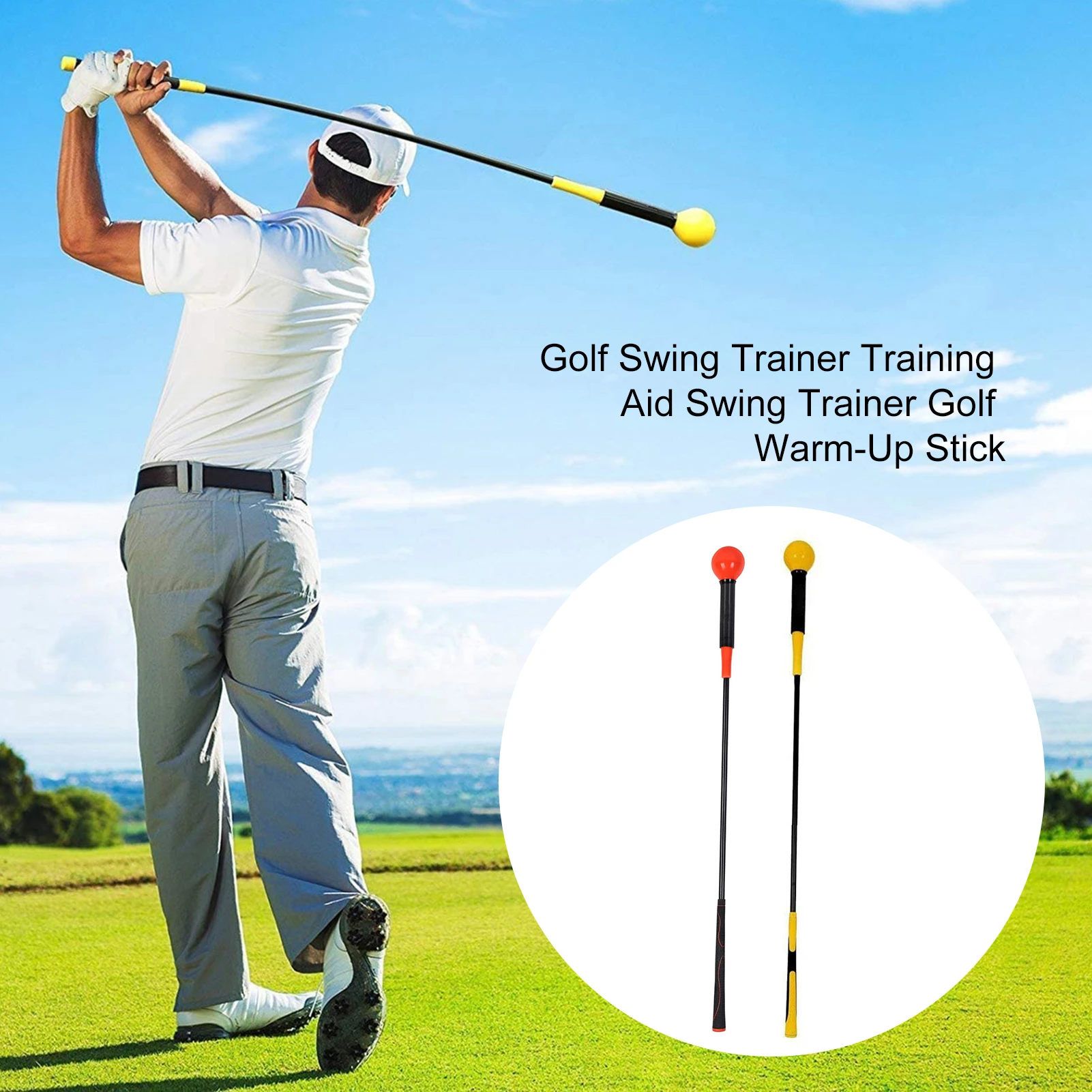 Golf Swing Training Aid Golf Warm-up Rod Practices Golf Stick For ...