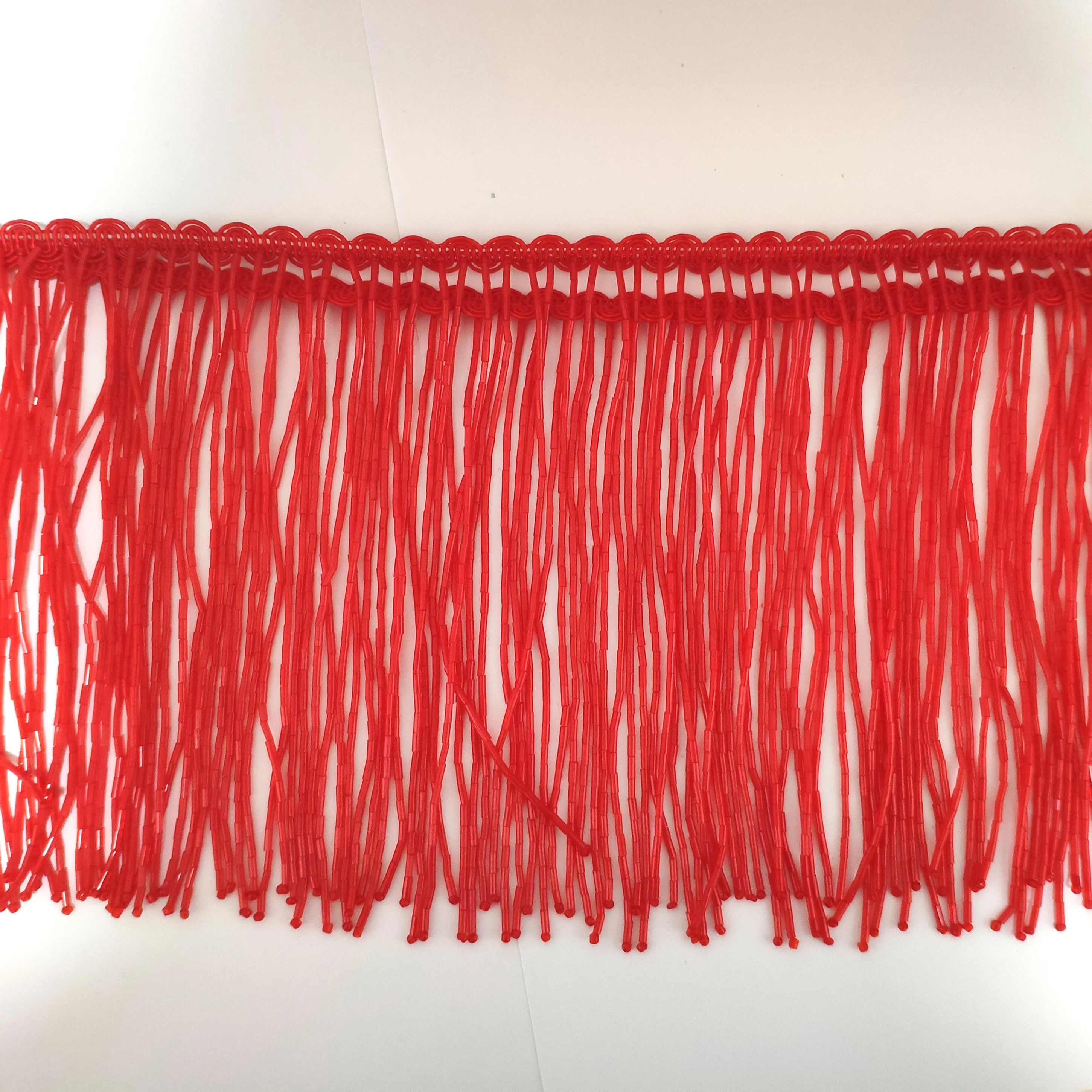 Handmade 15cm Wide All-bugle Beads Beaded Fringe Trimming Dancewear ...