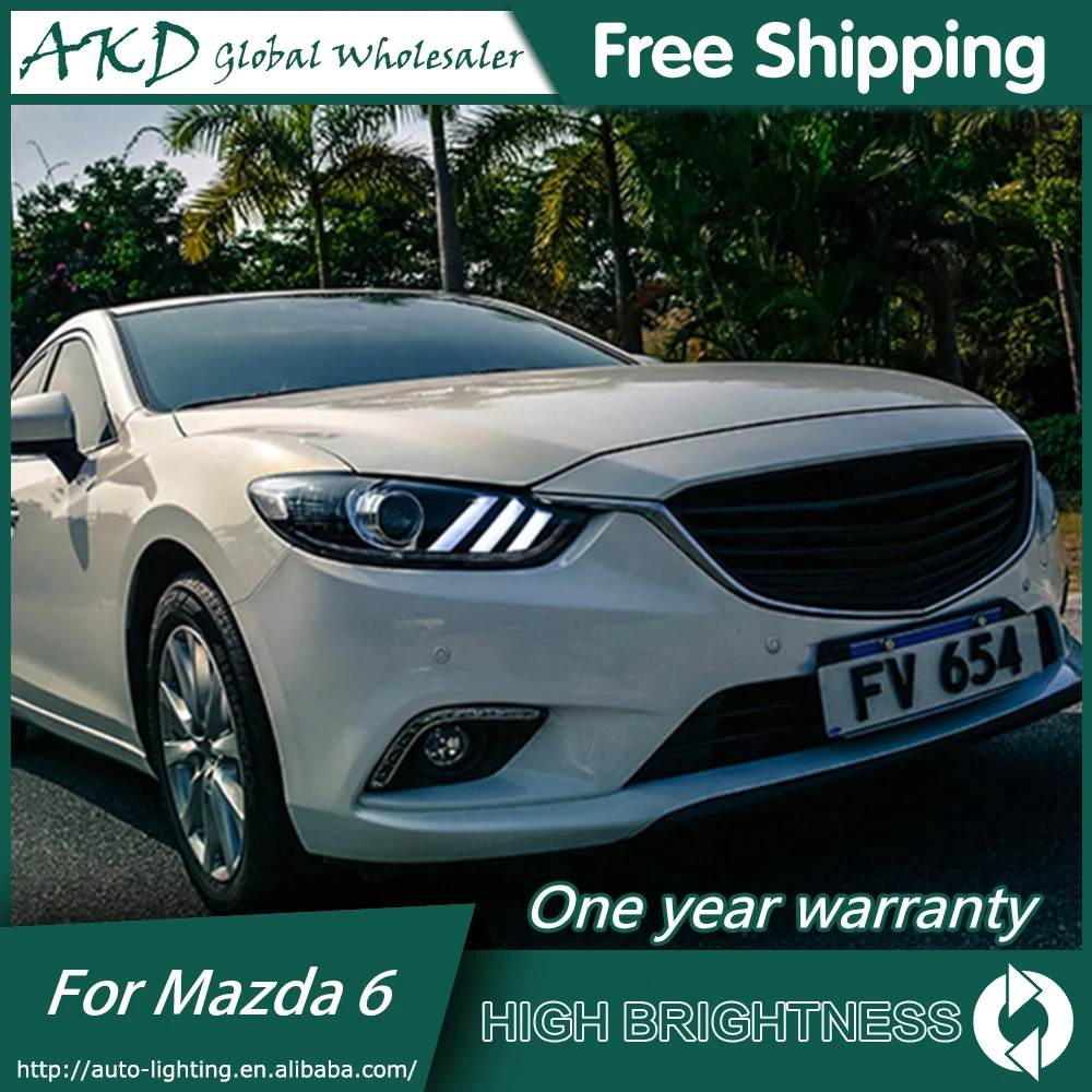 AKD Car Styling for Mazda 6 Headlights 2015 Mazda6 Atenza LED Headlight ...