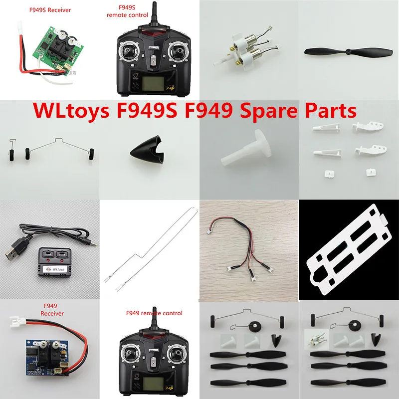 Wltoys F949 F949S RC Airplane spare parts propeller motor set gear ...