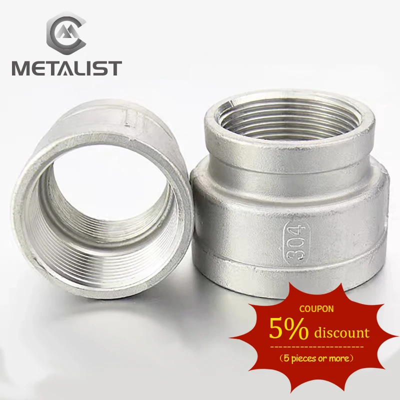 METALIST-High-Quality-BSP-Female-Thread-SUS304-Socket-Reducer-Pipe ...